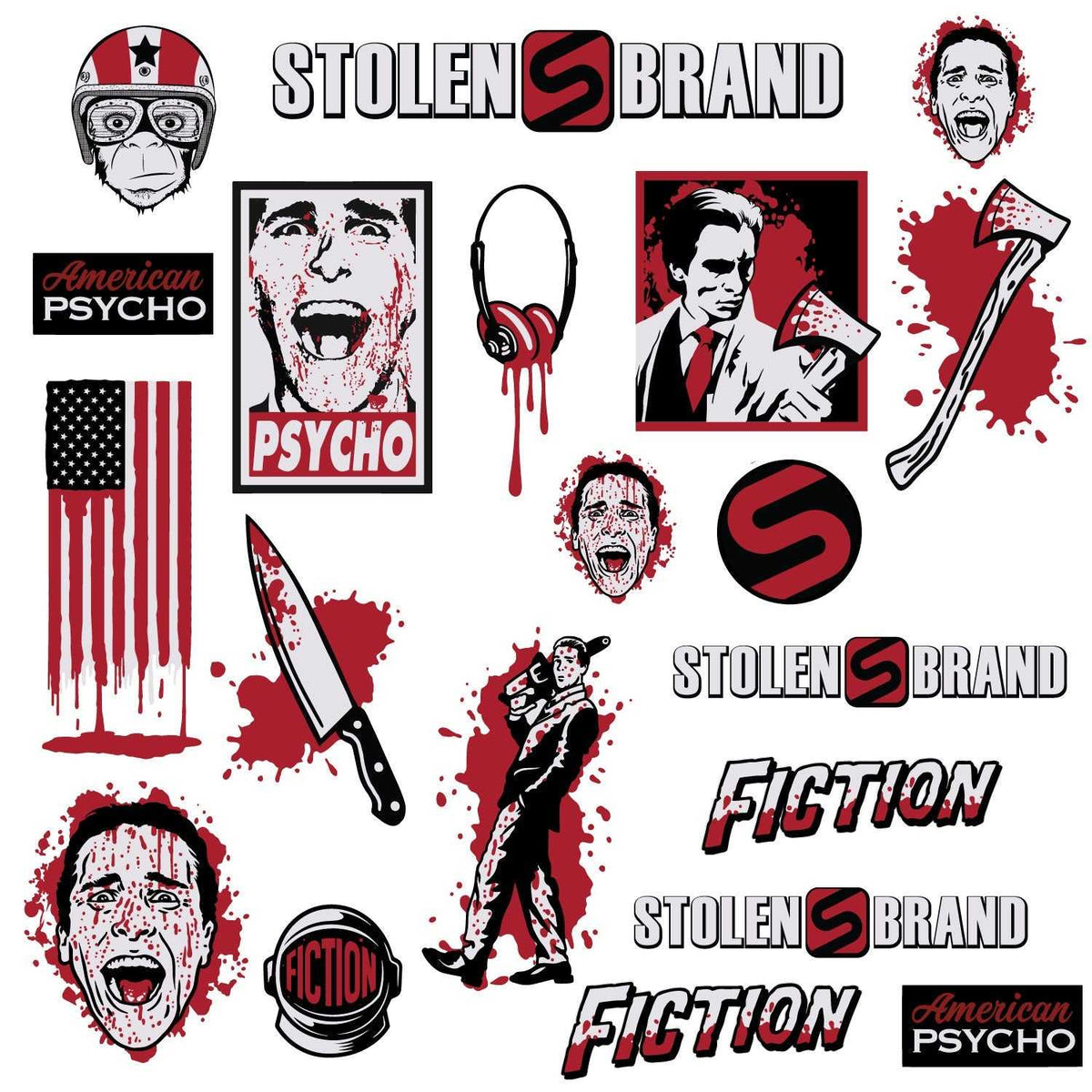 AMERICAN PSYCHO STICKER PACK – BILLETBMX.COM